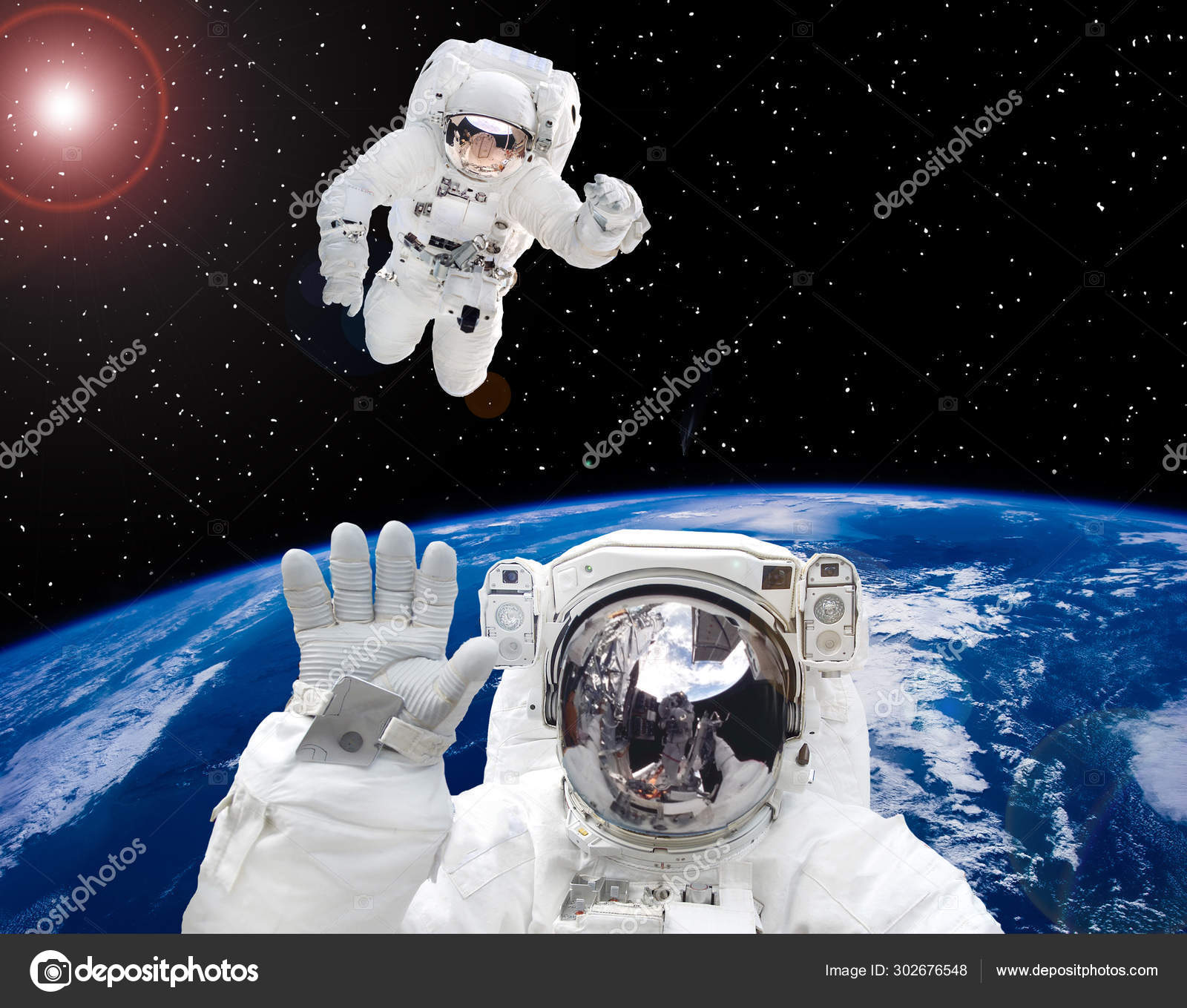People In Space Suit Space