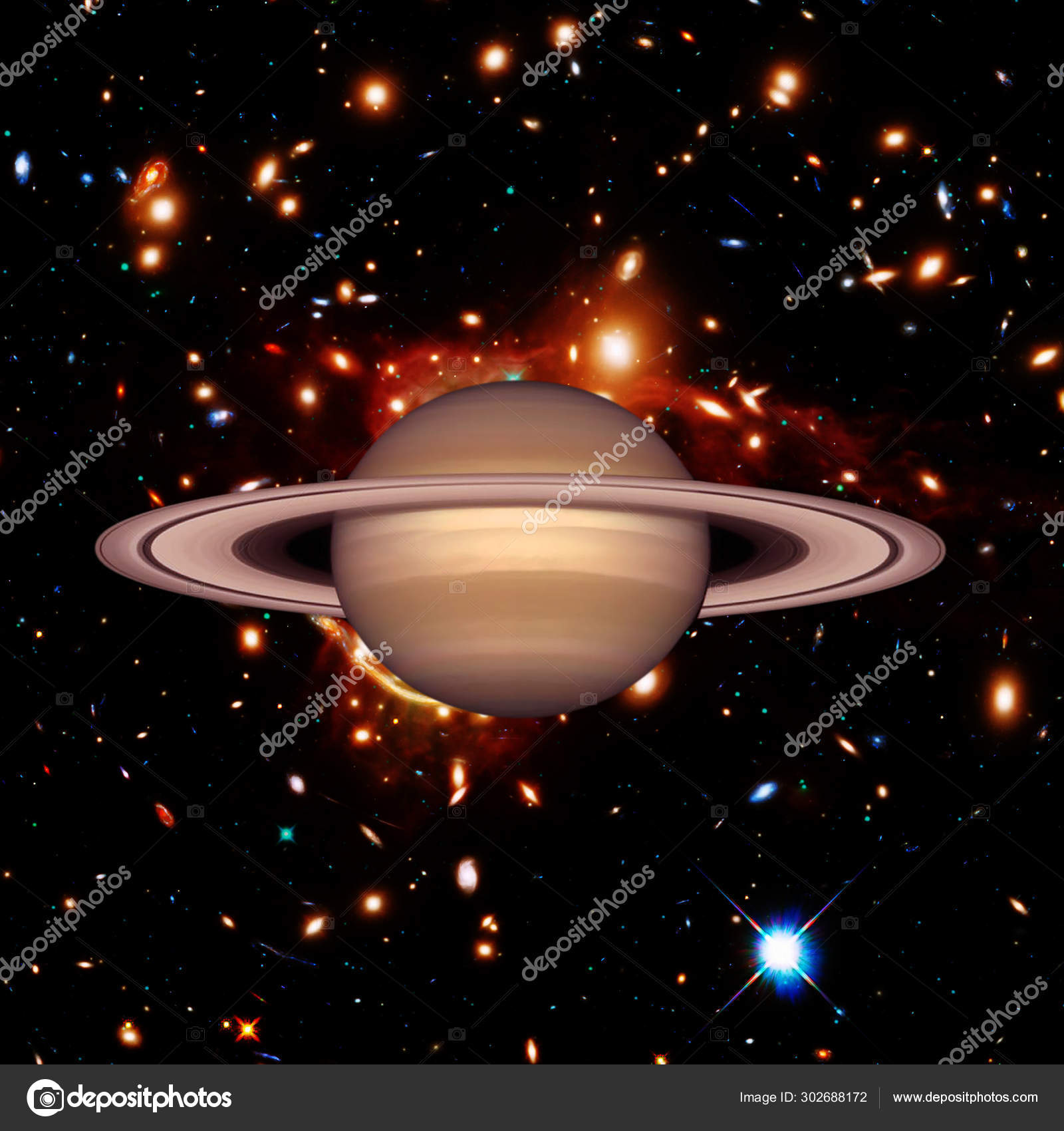 Estrella En Saturno Nasa