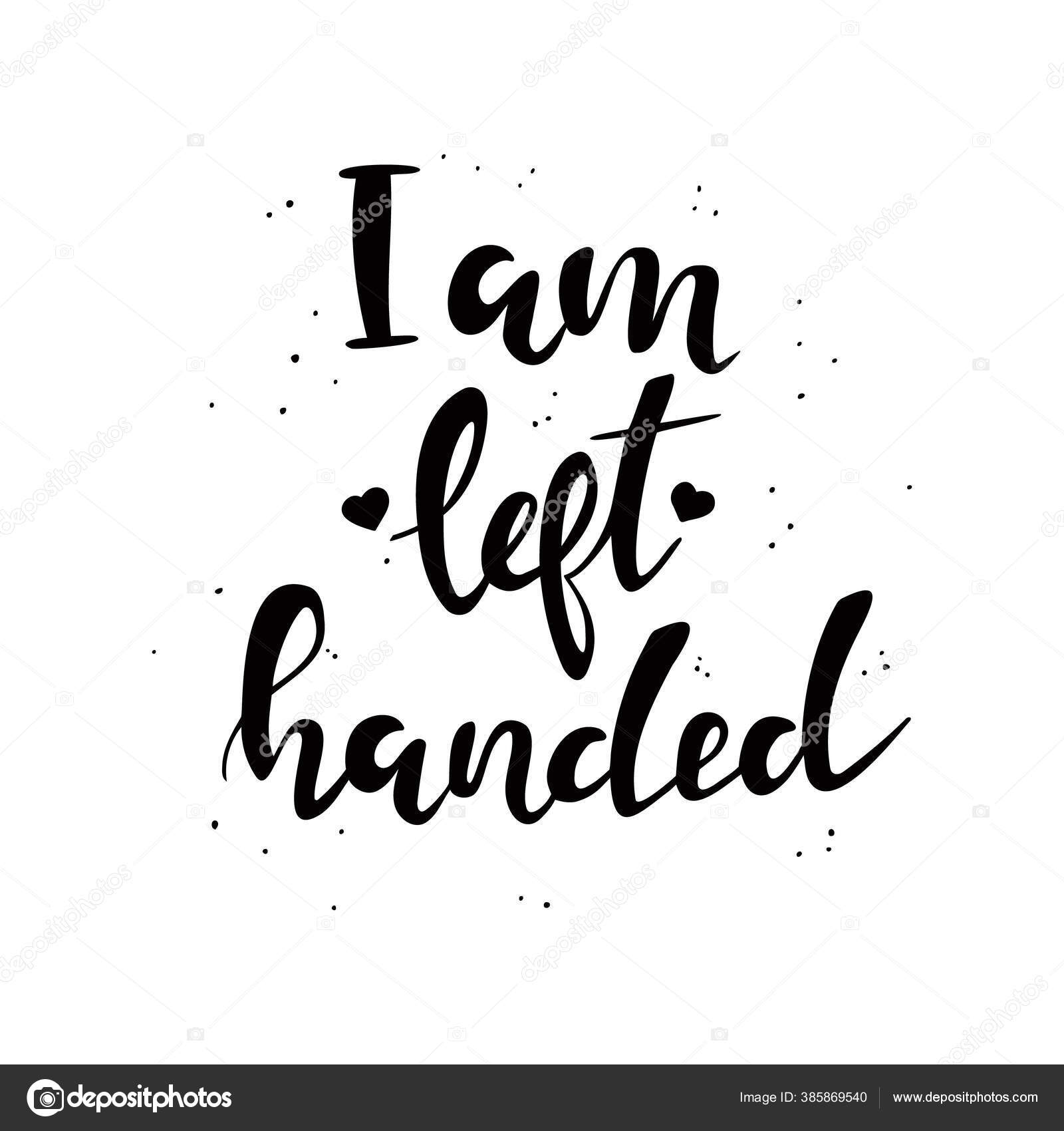 Left Handed Lettering Isolated White Background Stock Vector Image by ...