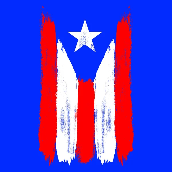Mapa Puerto Rico Con Bandera Horizontal Vector Eps Vector de stock ...