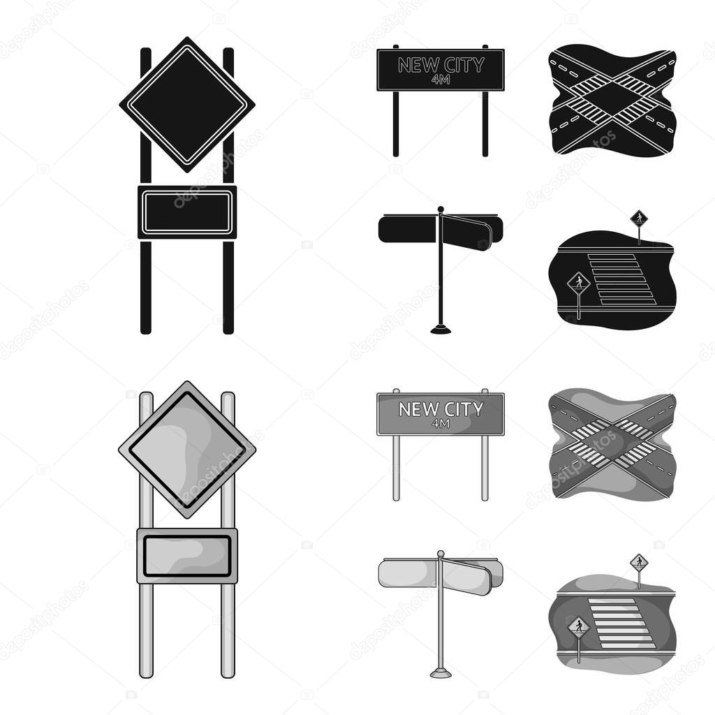 Se ales de tr fico y otro icono web en negro, monocromo style.Road uniones iconos en colecci n ...