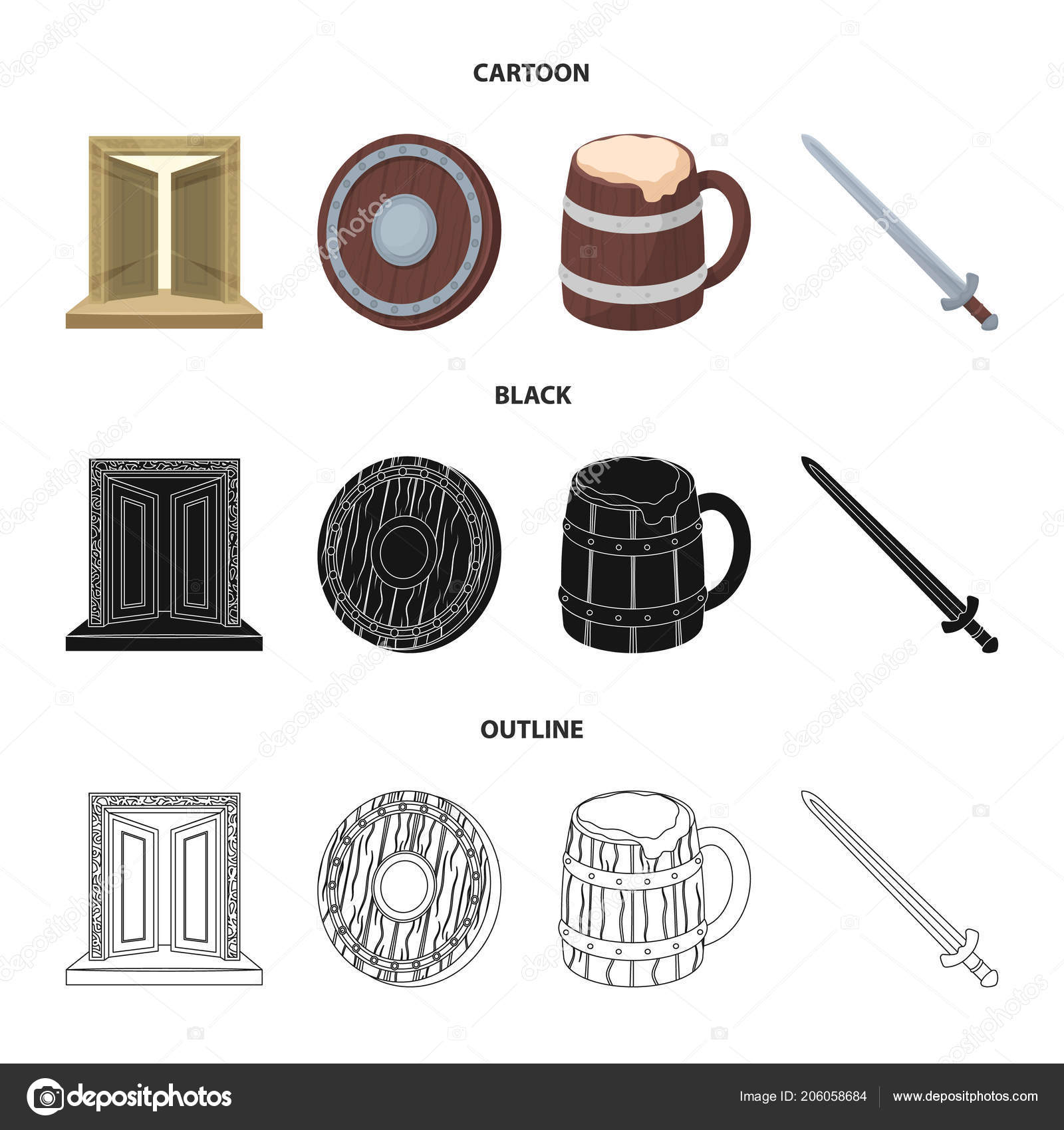 Gate Treasure Shield Protection Mug Bra Sword Vikings Set Collection ...