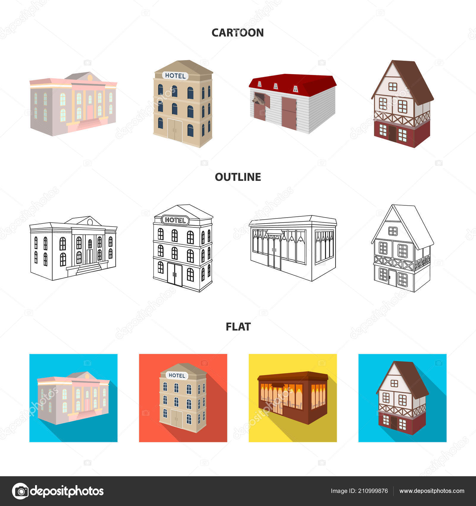 Museet bygga, en tre våningar hotell, en stabil vid kapplöpningsbanan ...