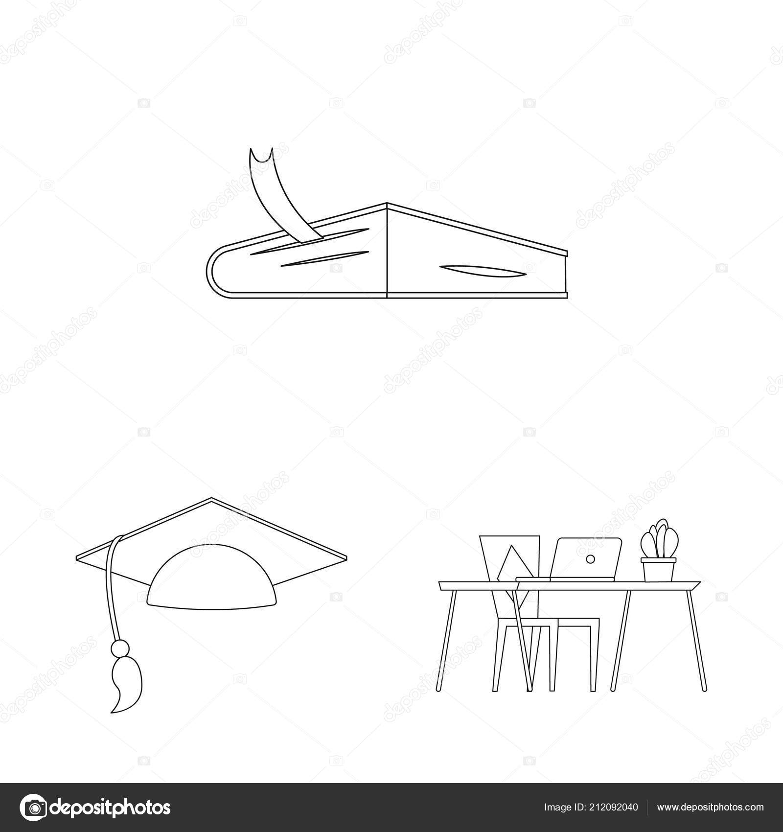 Vector illustration of education and learning symbol. Collection of ...