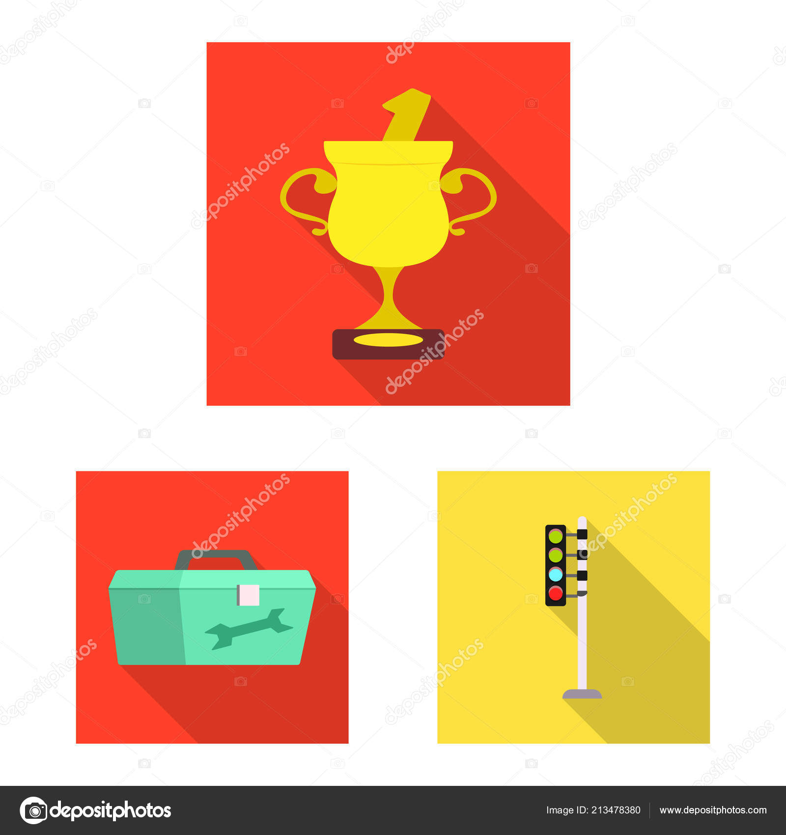 Vector Illustration Car Rally Sign Collection Car Race Stock Symbol ...