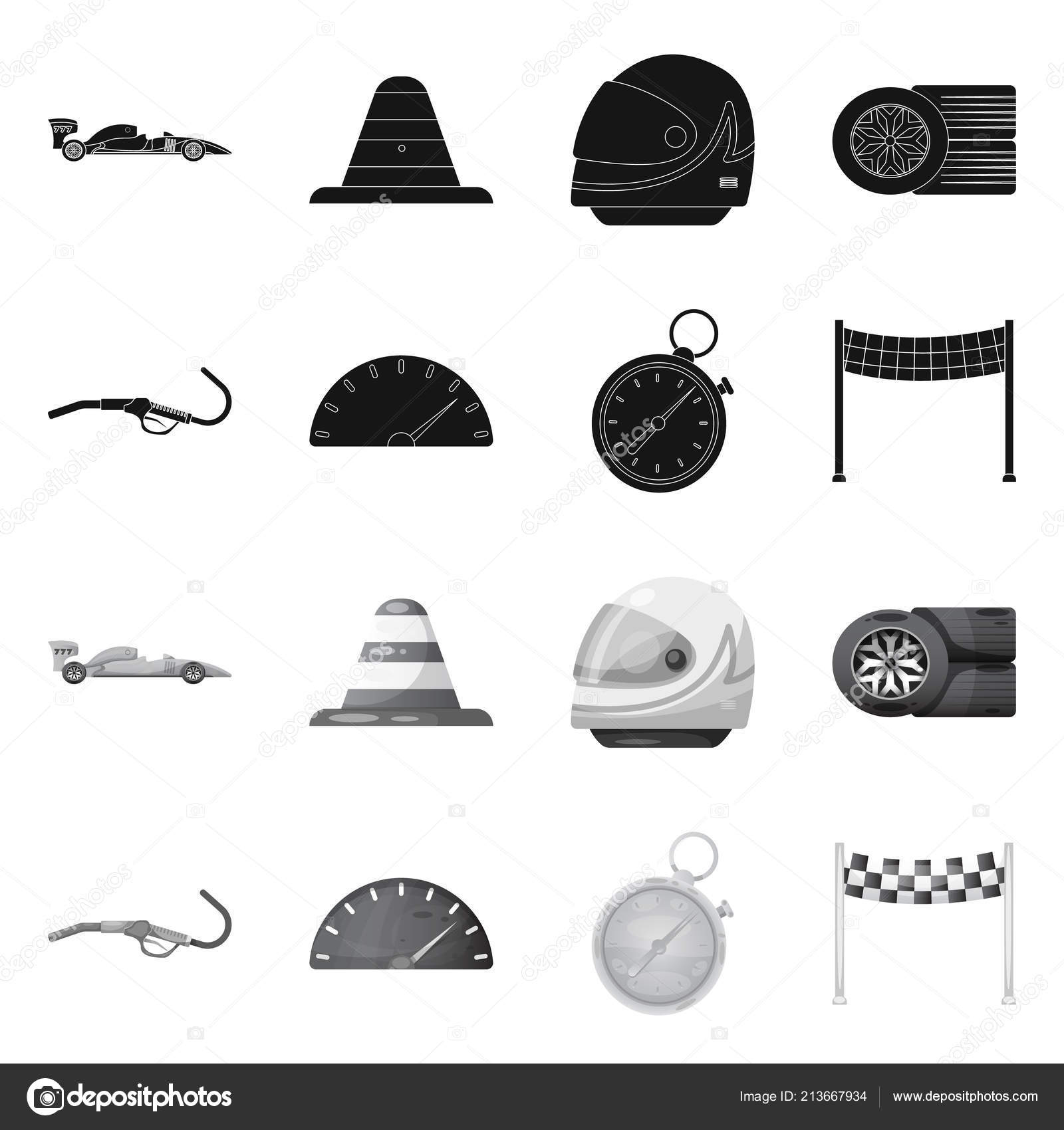 Vector design of car and rally icon. Set of car and race vector icon ...