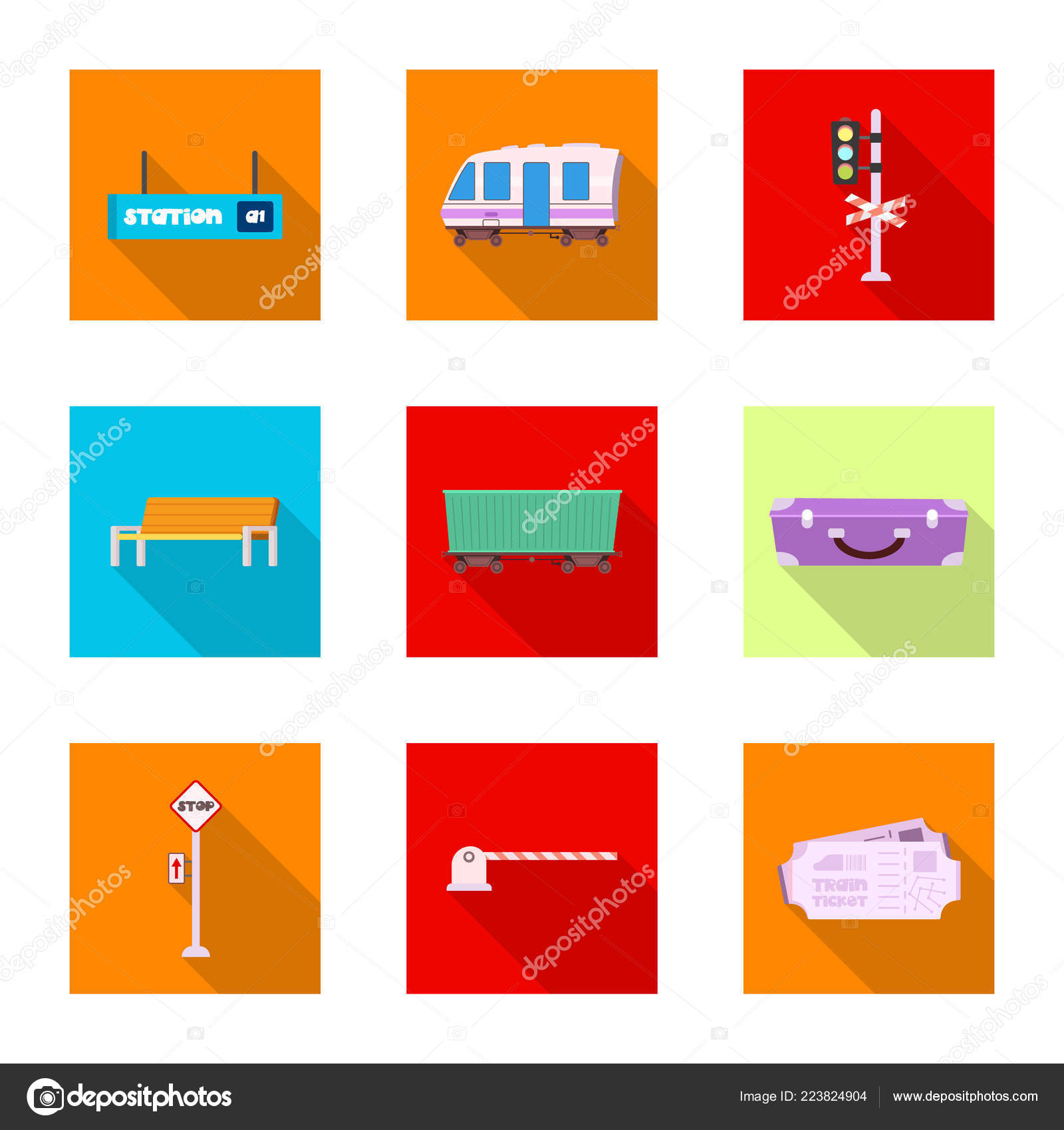 Image vectorielle Illustration vectorielle du logo du train et de la ...