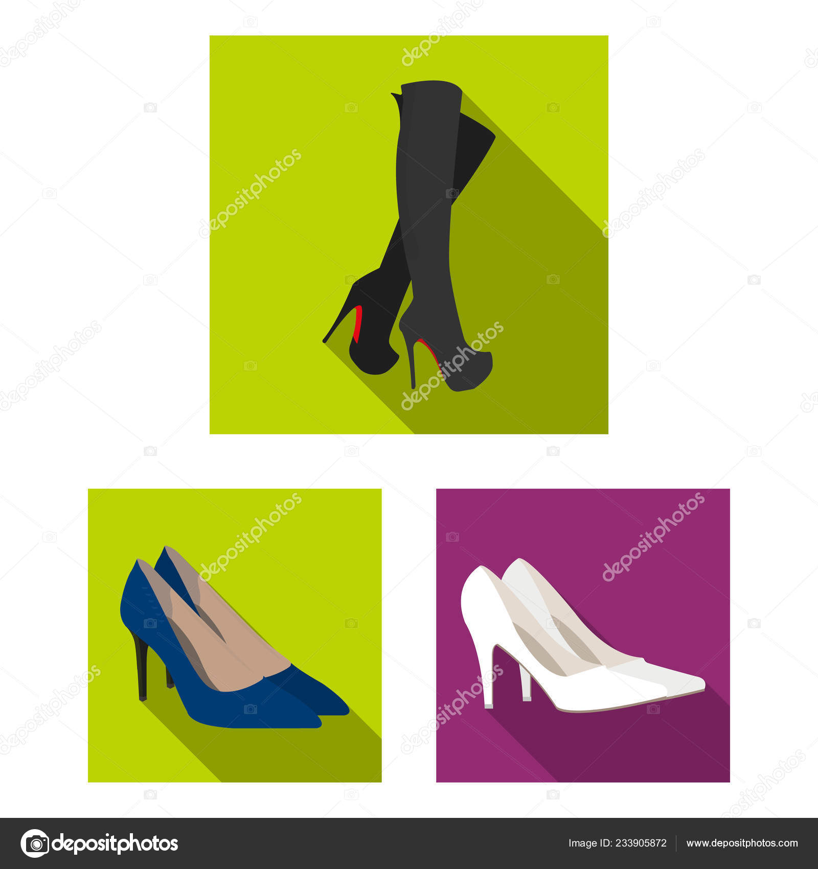 Ilustración vectorial de talón y alto símbolo. Colección de talón y ...