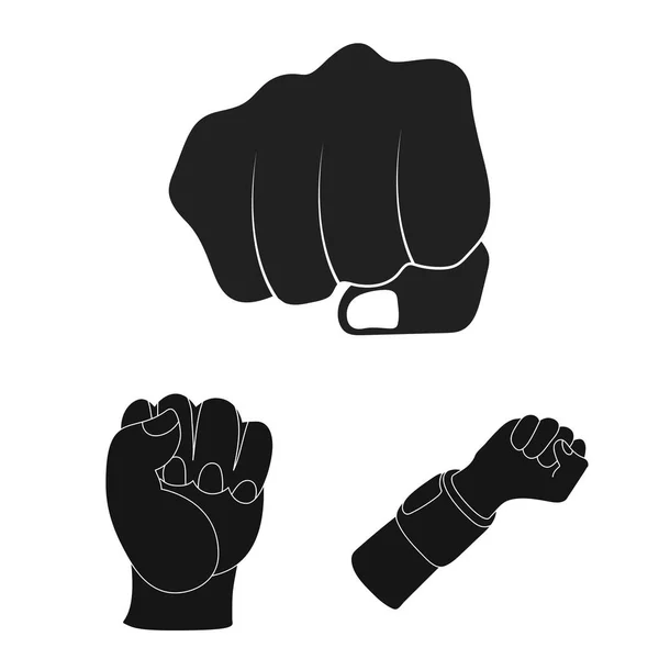 Fist bump icon in black style isolated on white background. Hand ...
