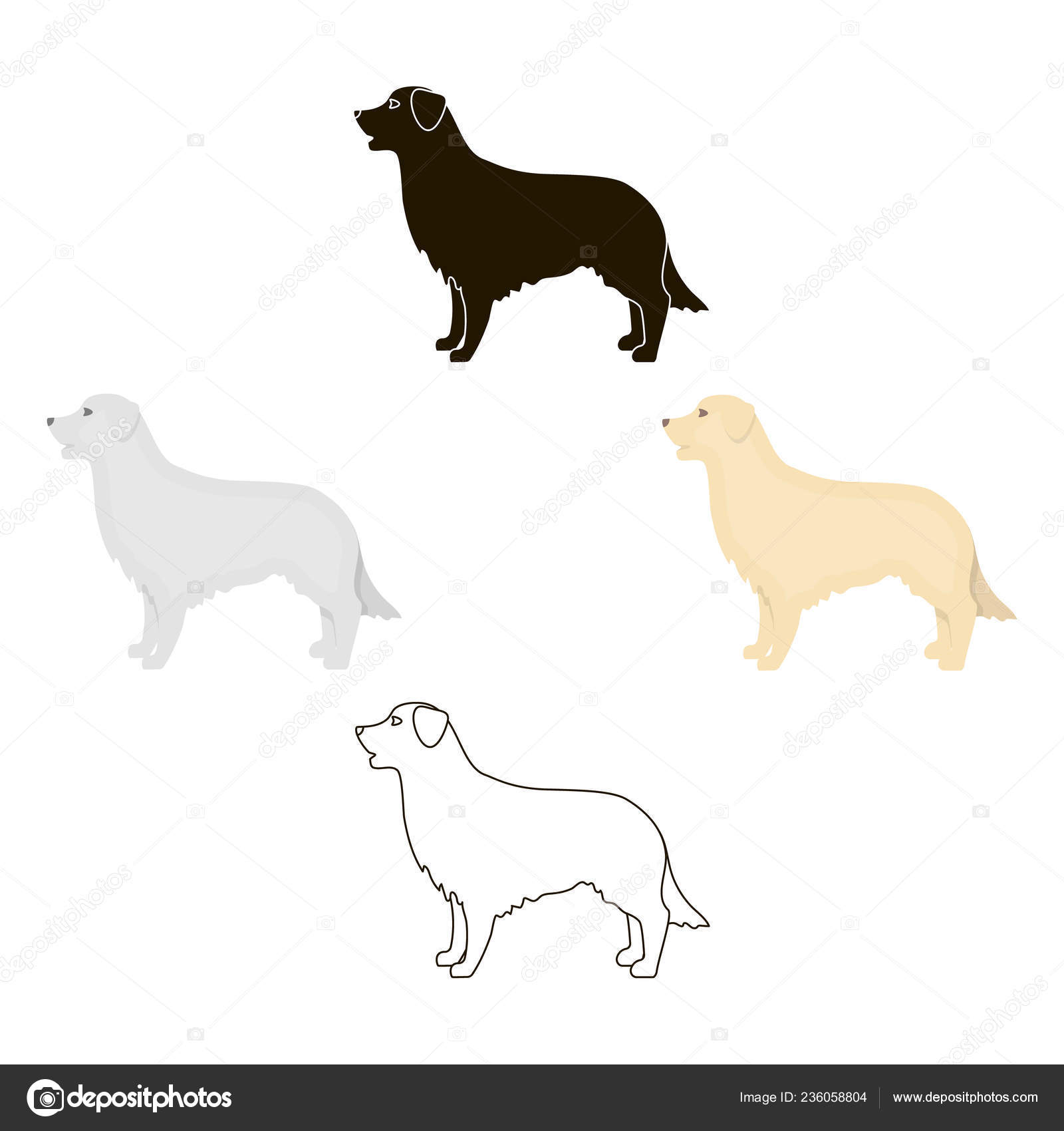 Retriever vector icon in cartoon style for web Stock Vector Image by ...