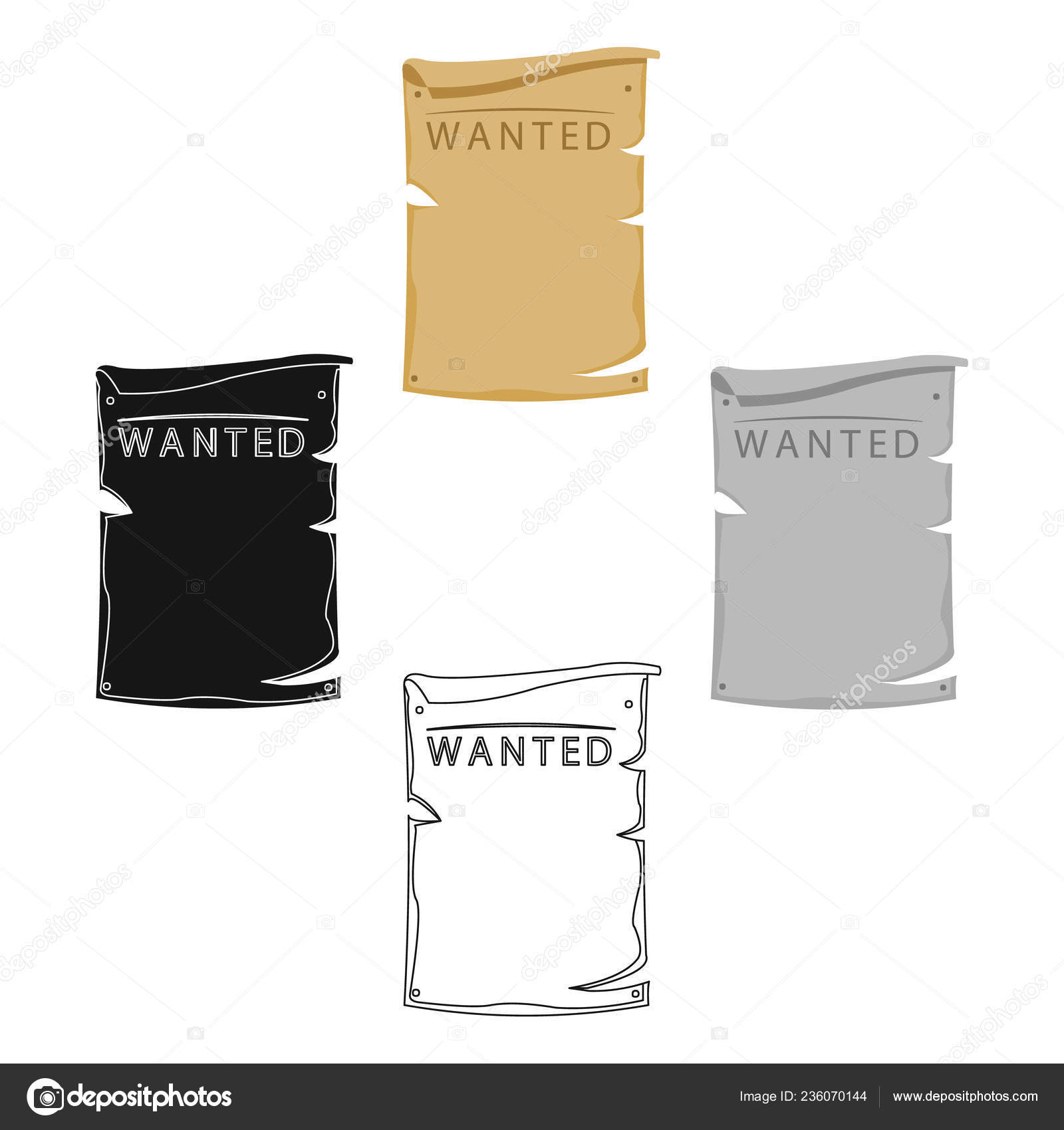 Se busca dibujo animado icono. Singe icono occidental del vector ...