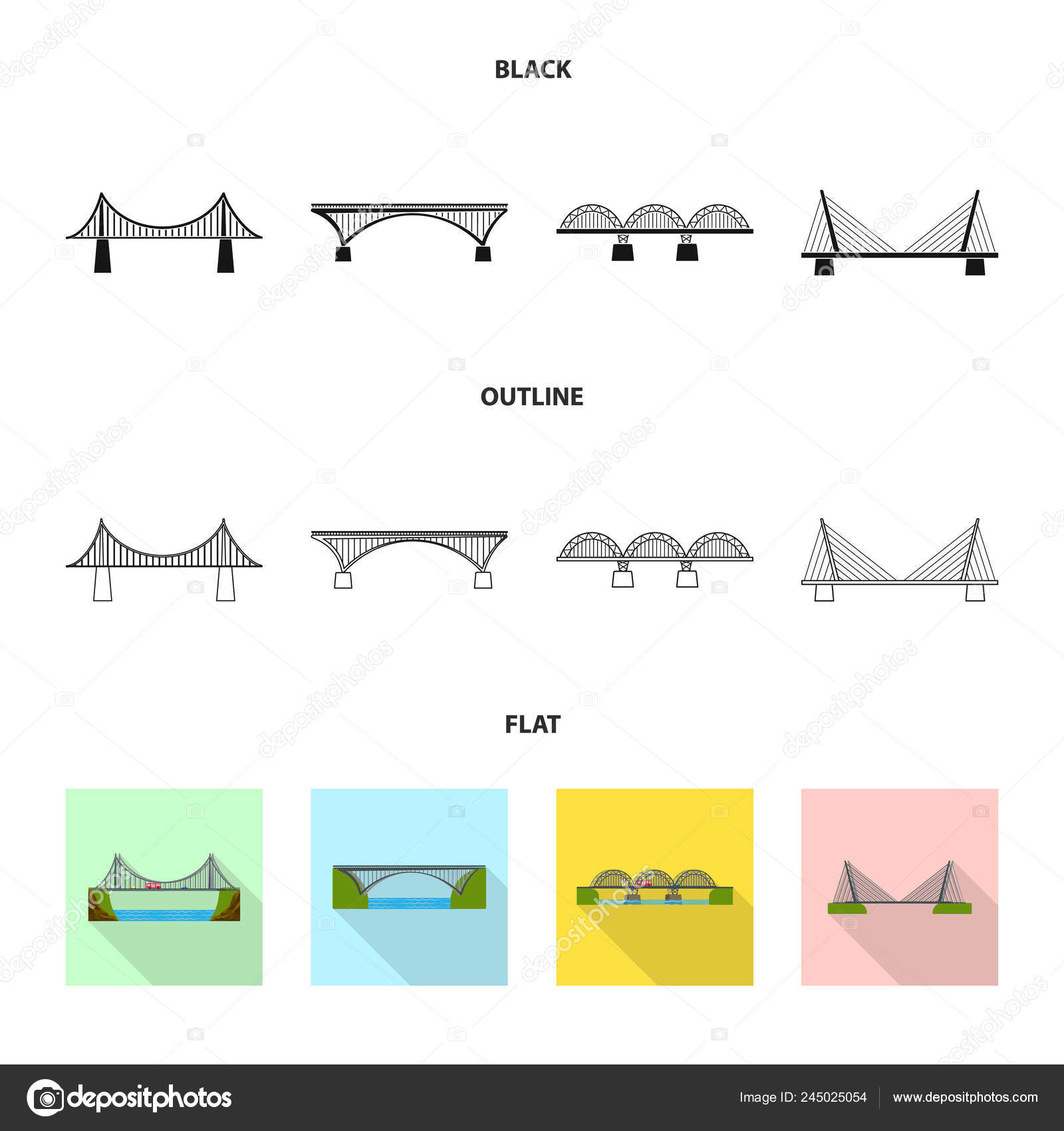 Vector Illustration Connection Design Symbol Set Connection Side Stock ...