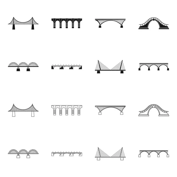 Bridges icons set — Stock Vector © royalty #50301359