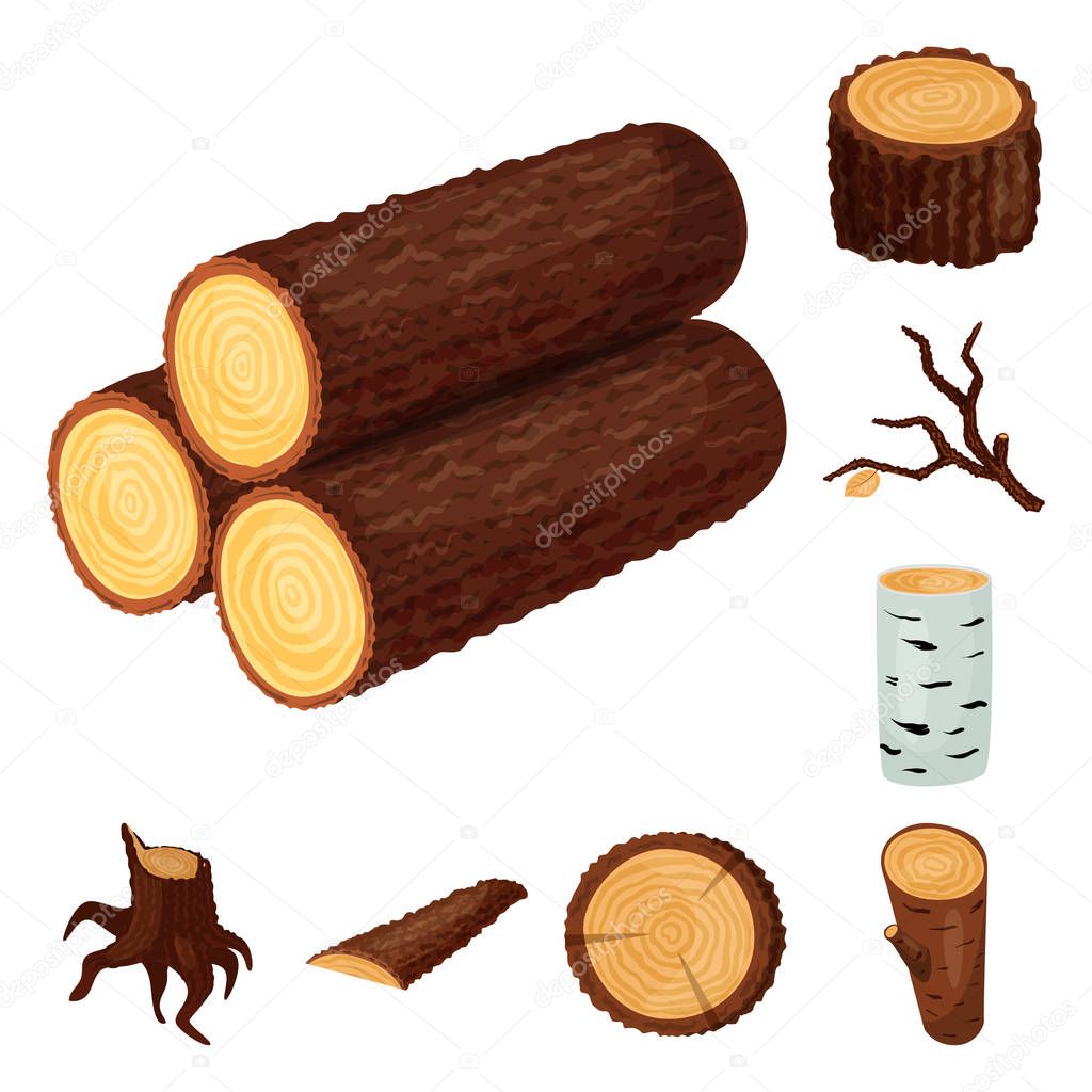 Objeto aislado de letrero e icono de madera. Colección de letreros e ...