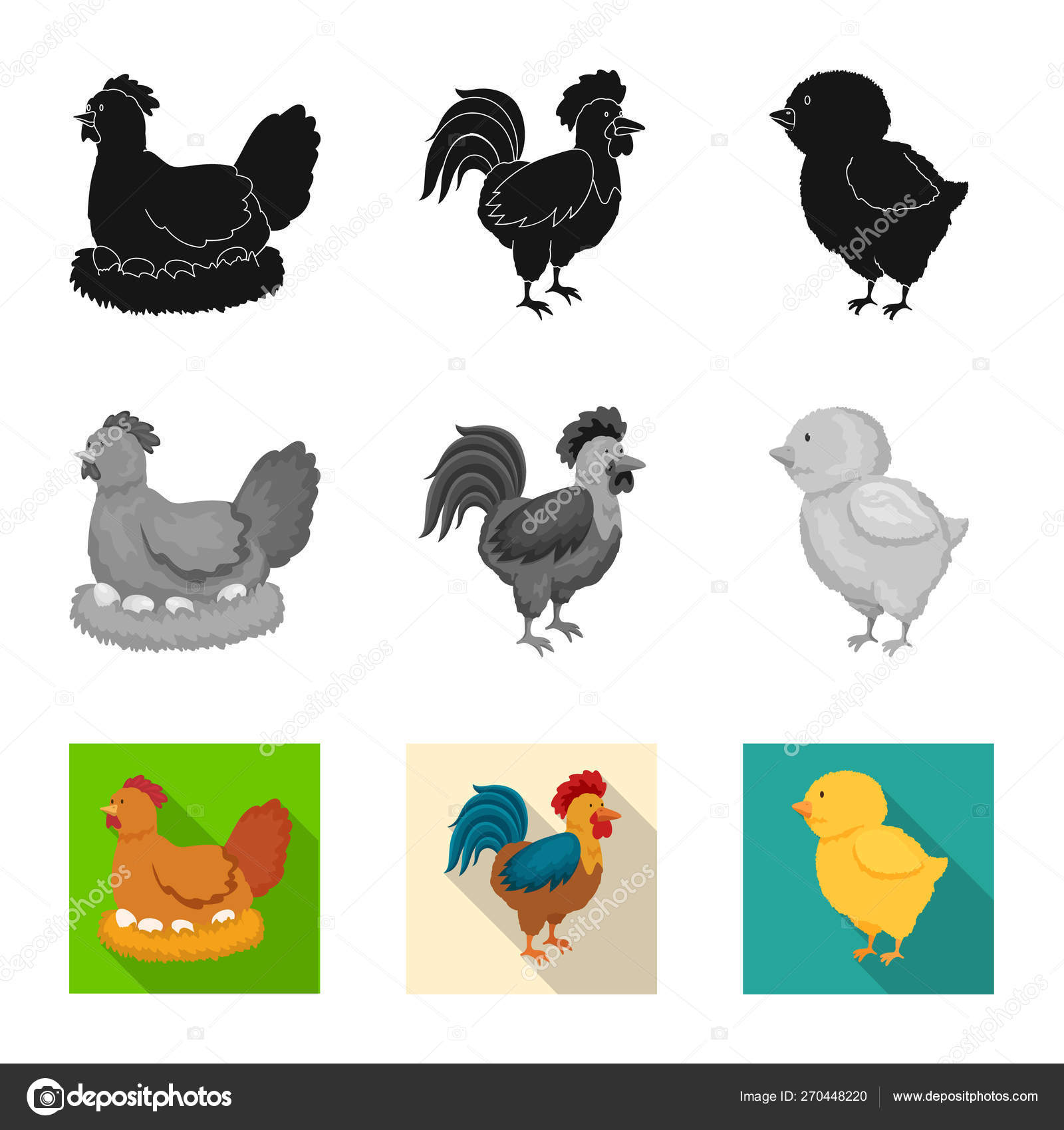 Vector design of breeding and kitchen symbol. Set of breeding and ...