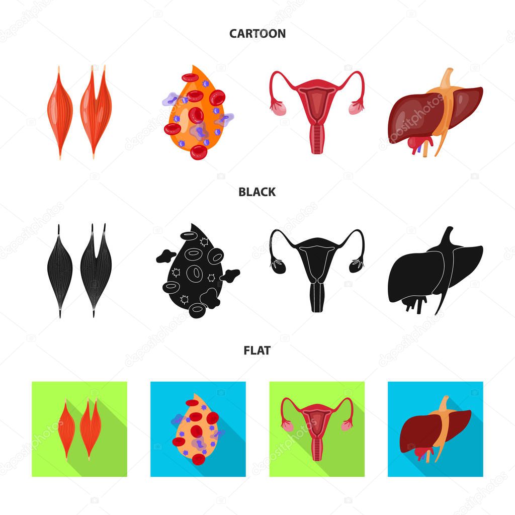 Ilustración vectorial de la biología y símbolo científico. Conjunto de ...