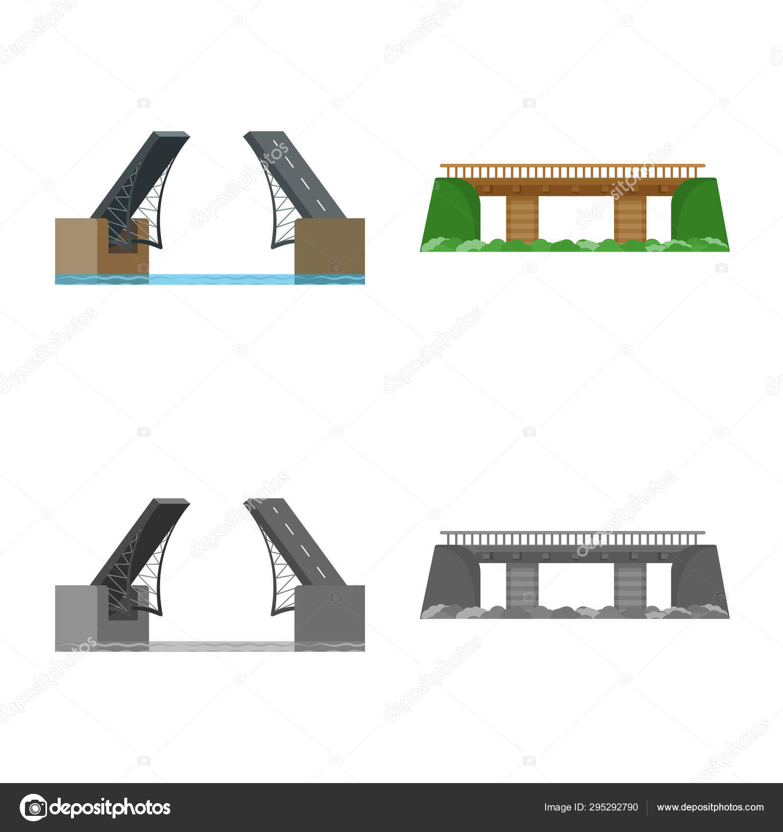 Ilustración vectorial del símbolo de conexión y diseño. Colección de ...