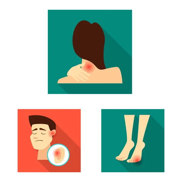 Isolated object of damage and wound sign. Collection of damage and ...