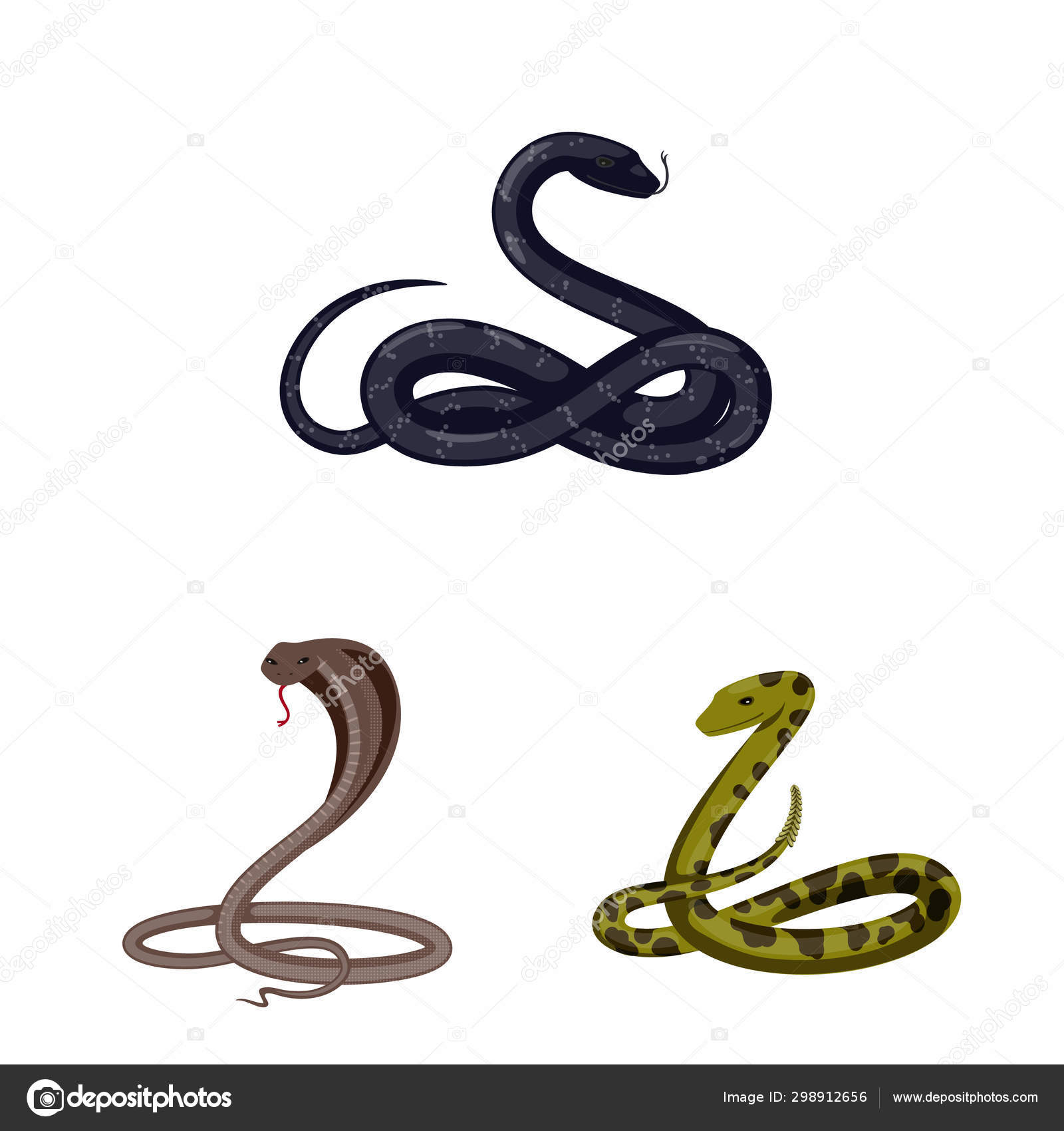 Illustration vectorielle du poison et icône du mal. Collection de ...