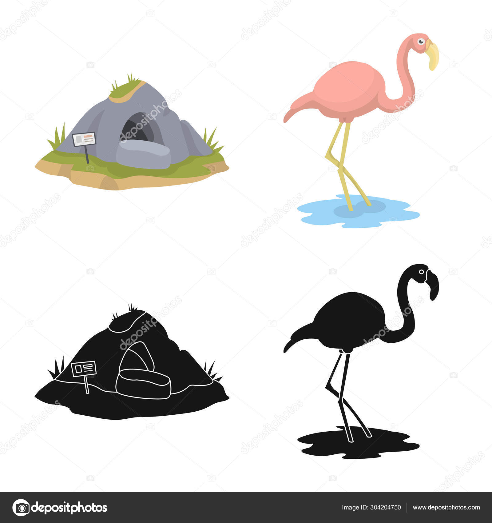 Vector design of nature and fun logo. Collection of nature and ...