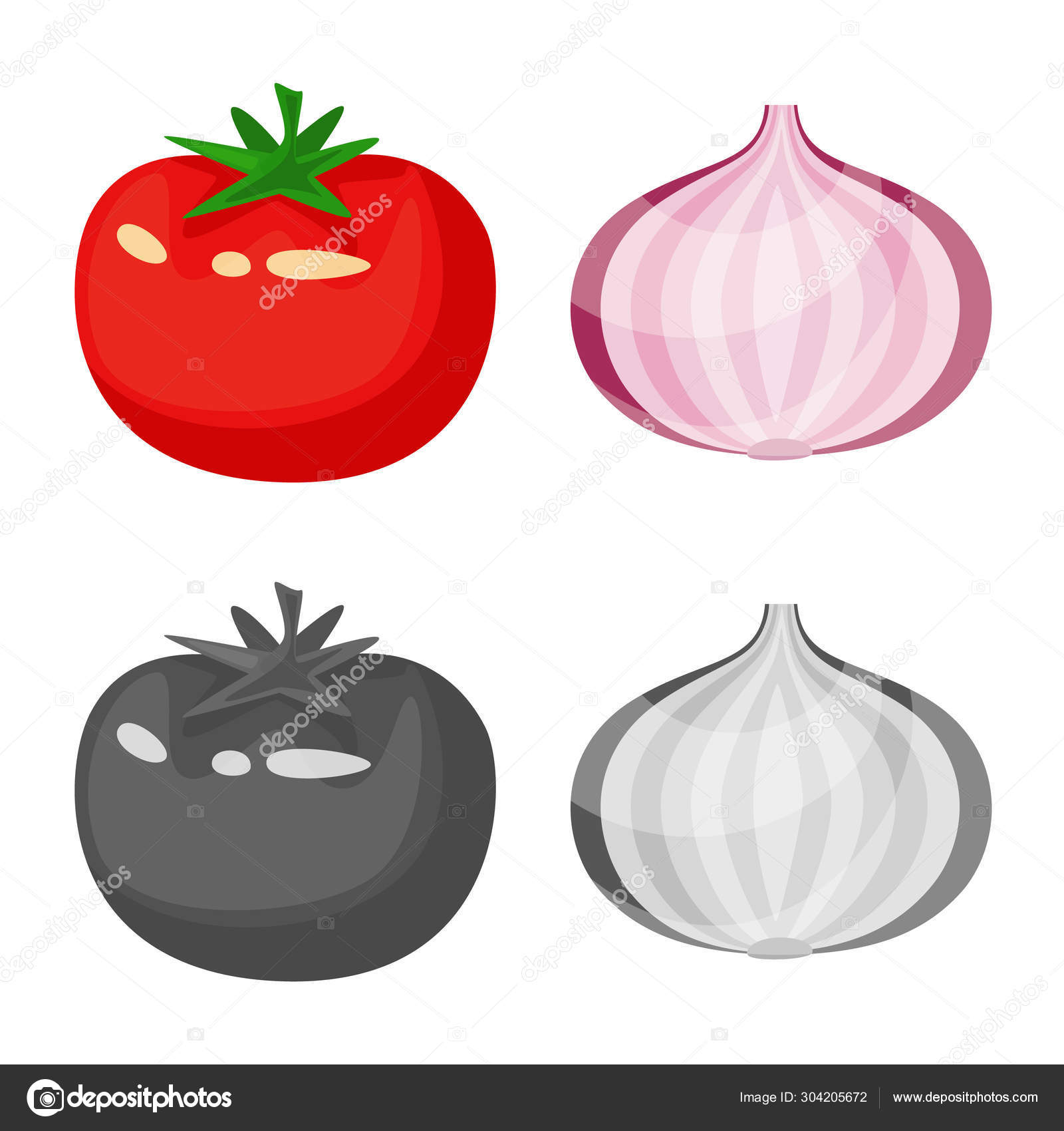 Objeto aislado de sabor y símbolo del producto. Colección de sabor y ...