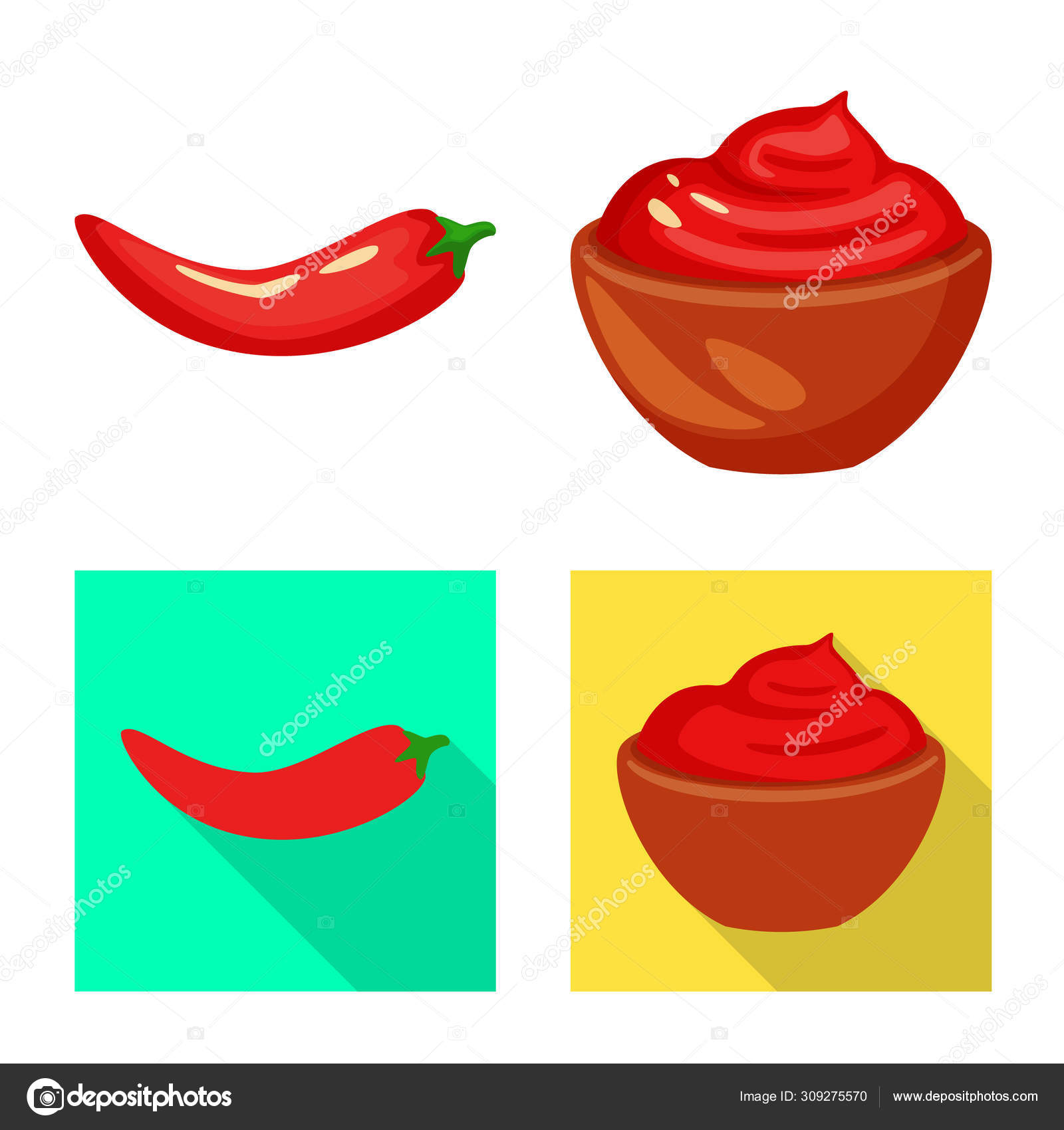 Vector design of taste and product logo. Collection of taste and ...