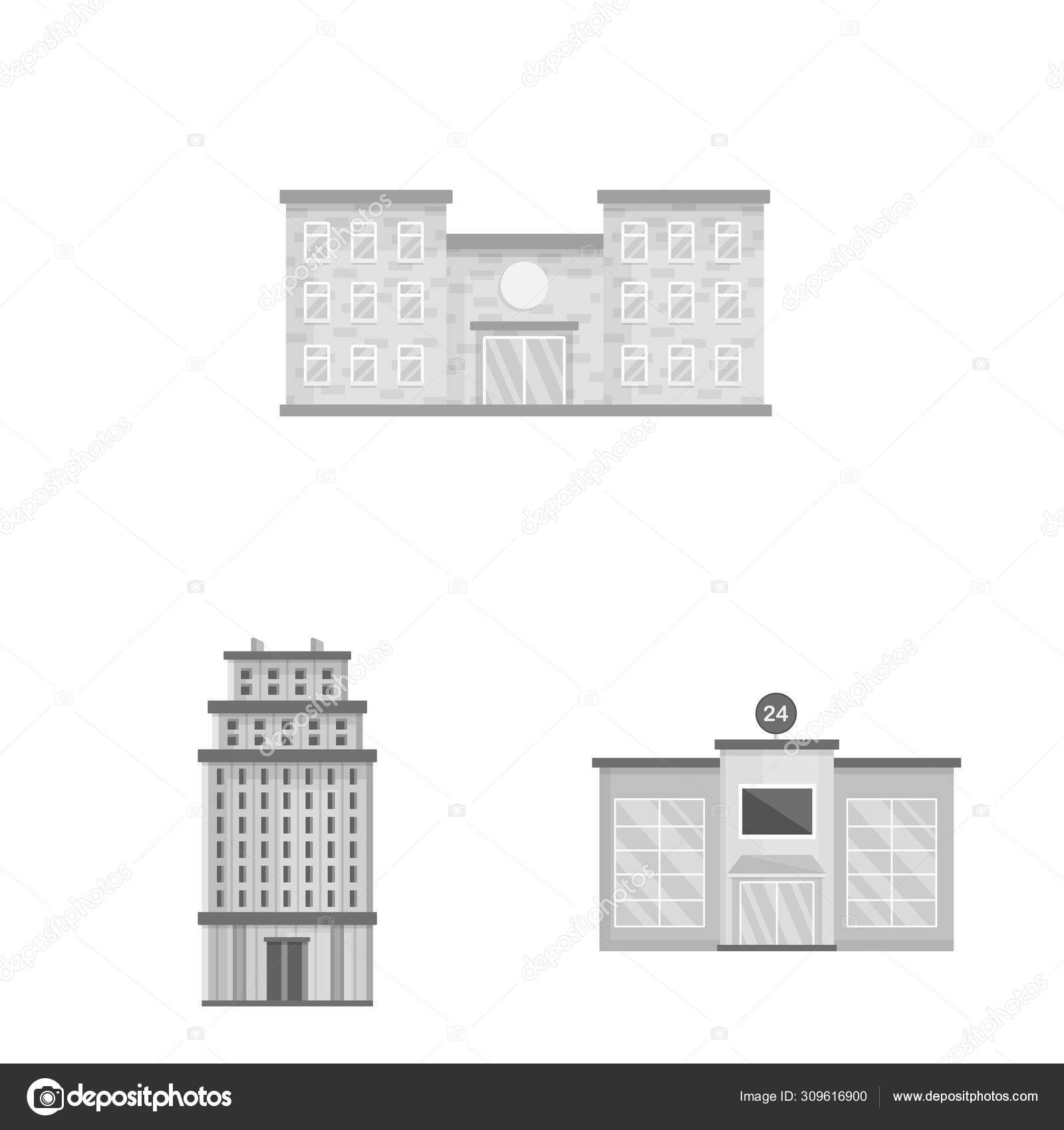 Vector illustration of construction and city symbol. Collection of ...