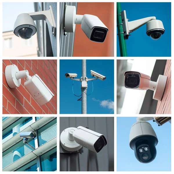 Collage of security camera and urban video — Stock Photo © Pixinooo ...