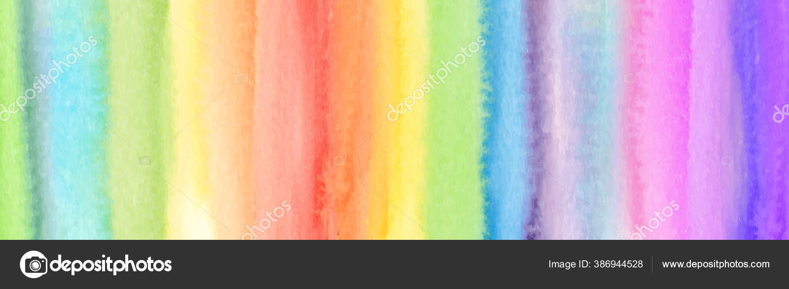 Panoramic Texture Realistic Watercolor Rainbow White Background Vector ...