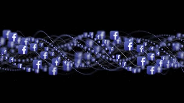 YouTube logo on the wall of the server room. Editorial 3D animation ...