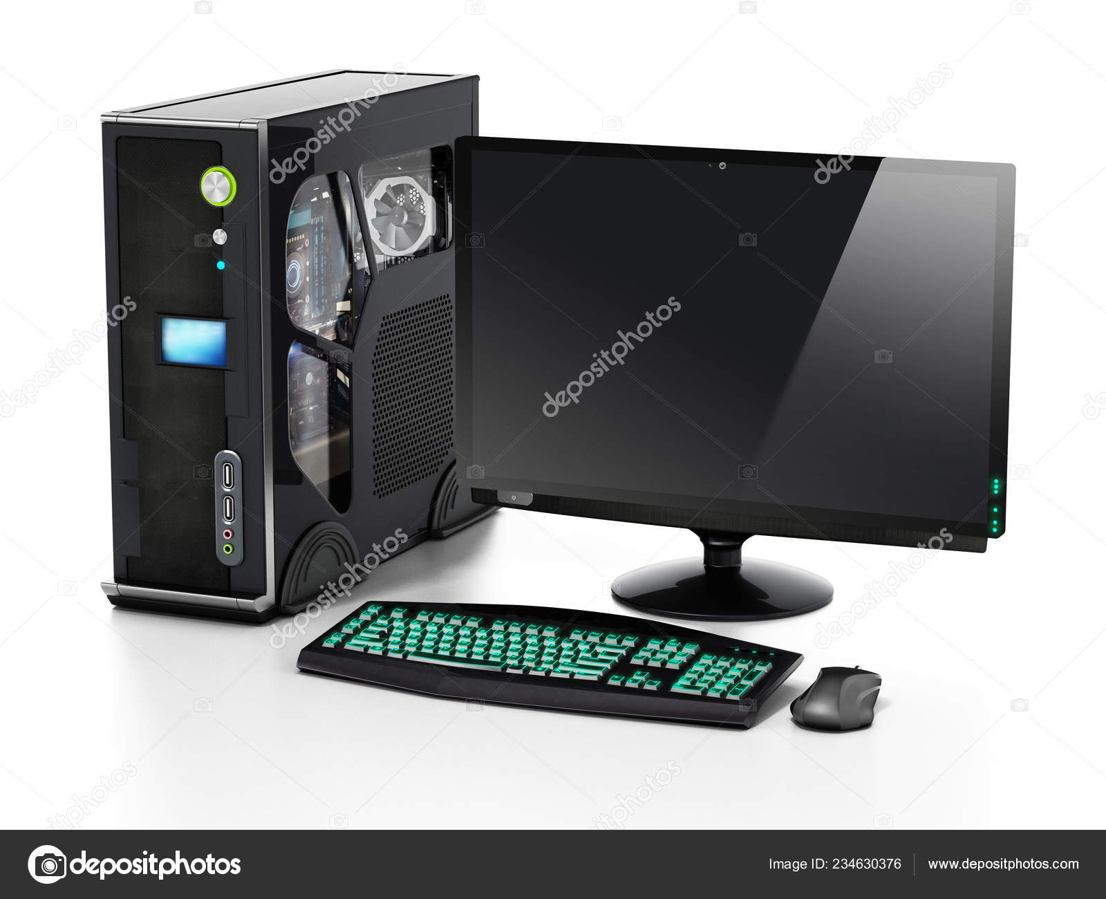 Modern Case Isolated White Background Illustration Stock Photo by ...