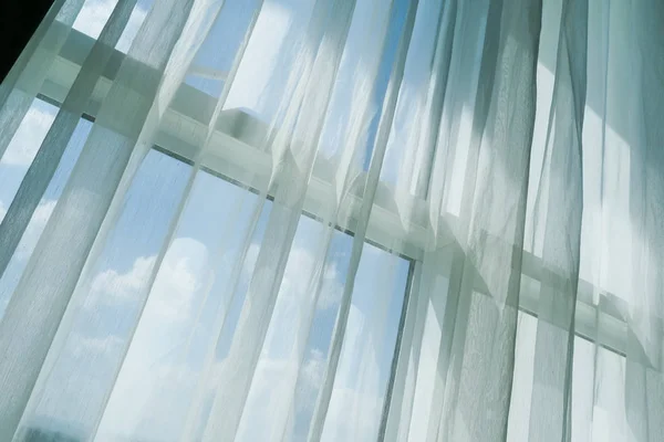 white curtain on window - Stock Image - Everypixel