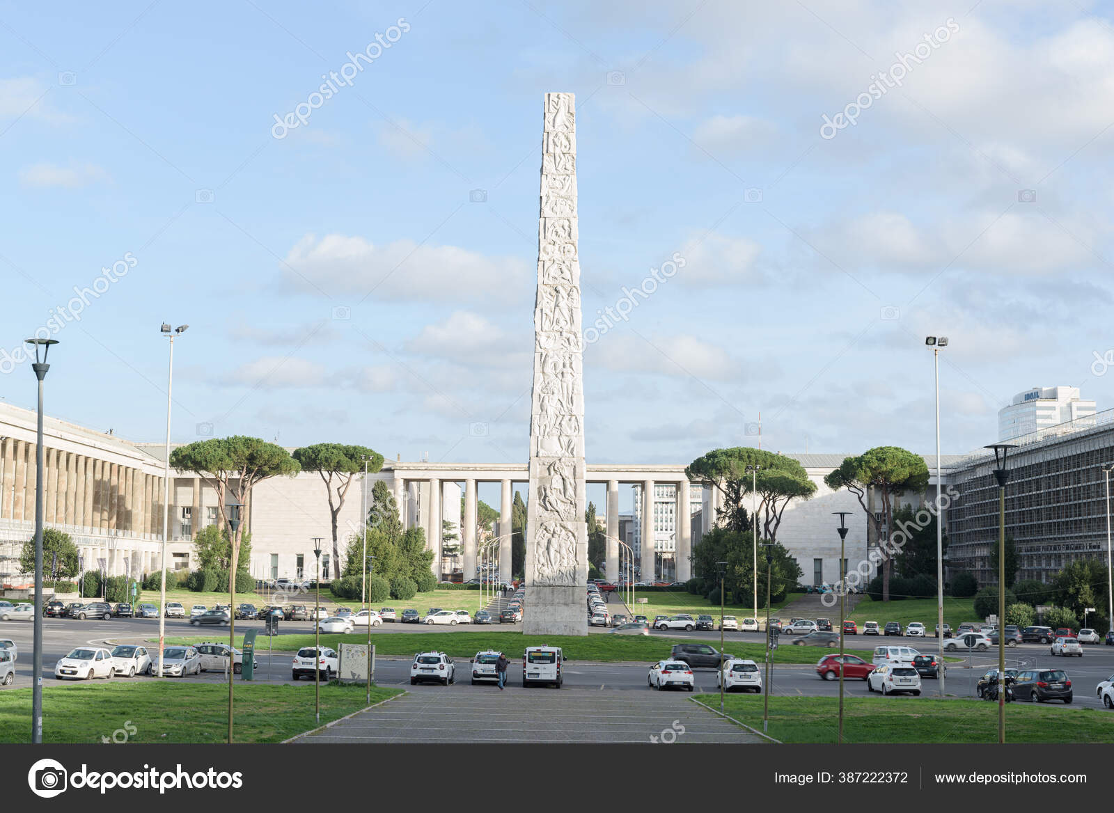 Rationalism Architecture Obelisk Giuglielmo Marconi Square Eur Modern ...