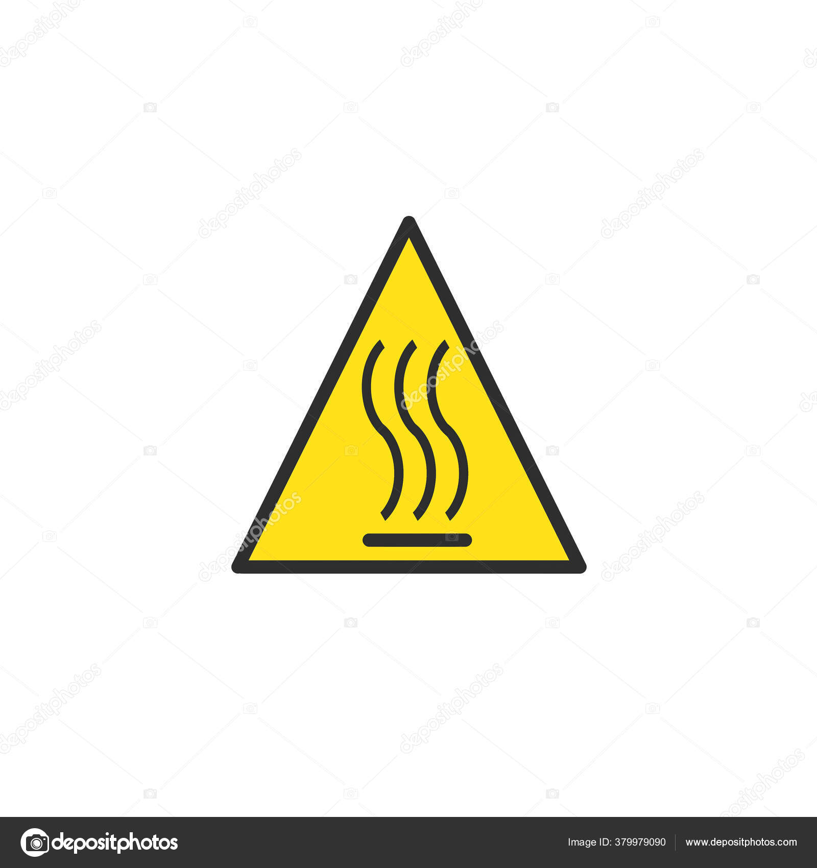 Careful Icon Hot Surfaces Safety Warning Symbol — Stock Photo ...