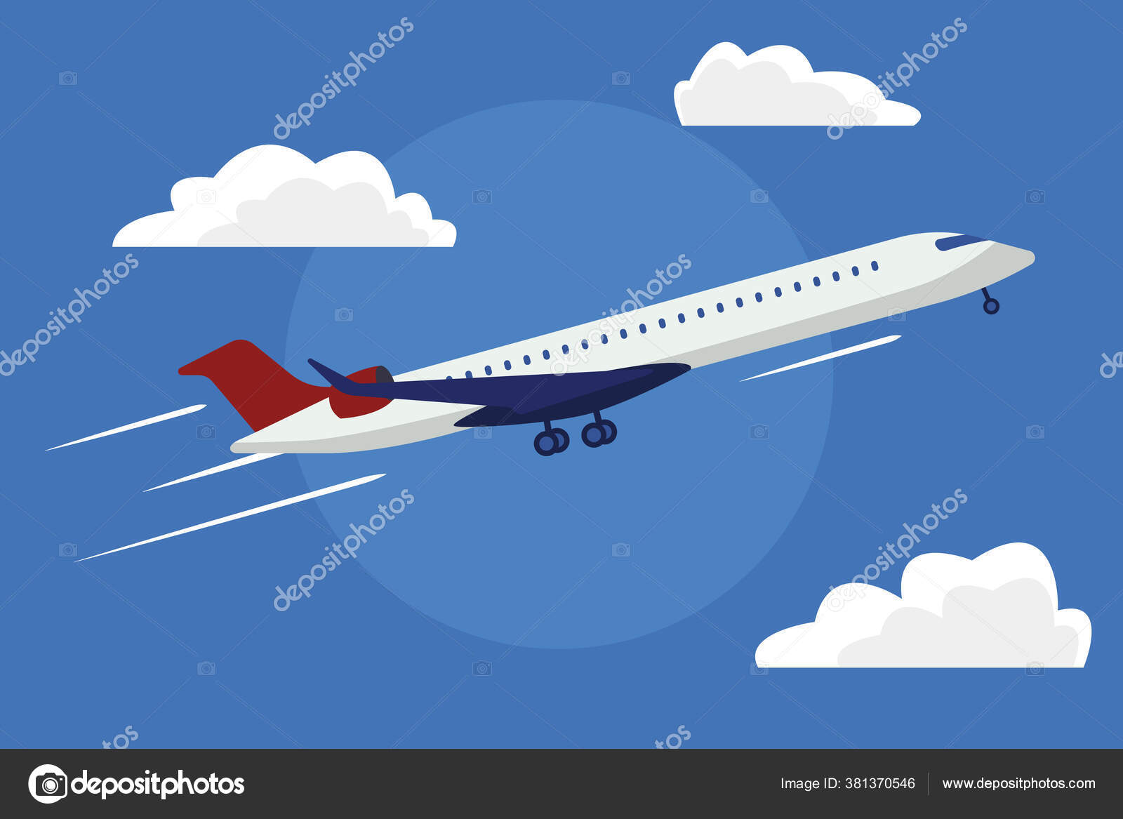 Aeroplane Flying In The Sky Clipart Images