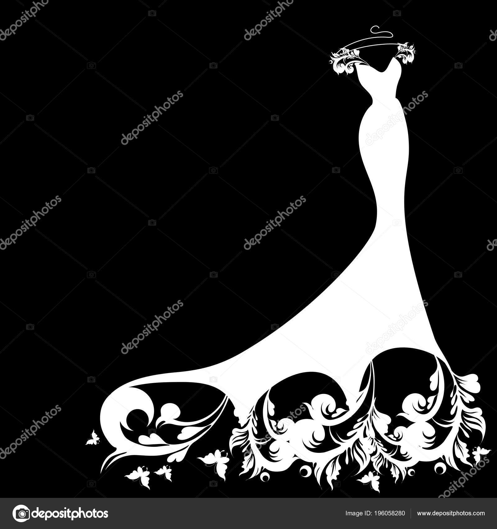 Wedding Dress Black Silhouettes