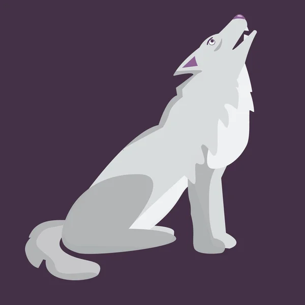 White Wolf Growling Animation