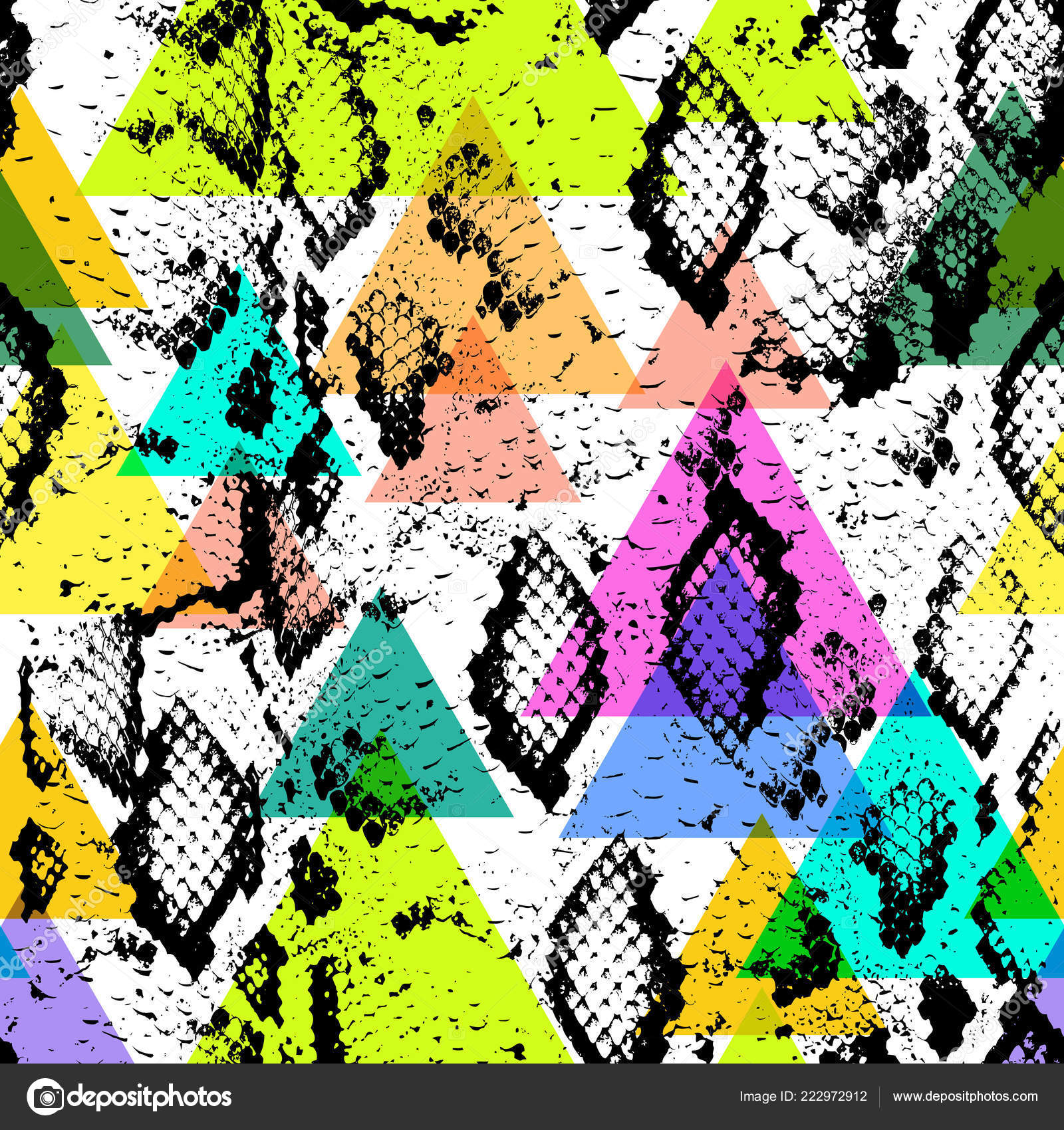 Snake Skin Texture Seamless Pattern Black Magenta Orange Lilac Pink ...