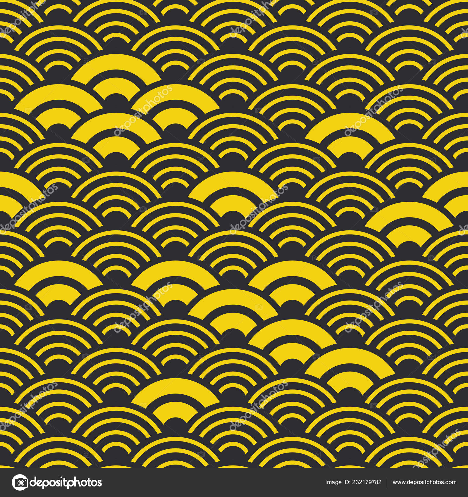 Seigaiha Literally Means Wave Sea Seamless Pattern Abstract Scales ...