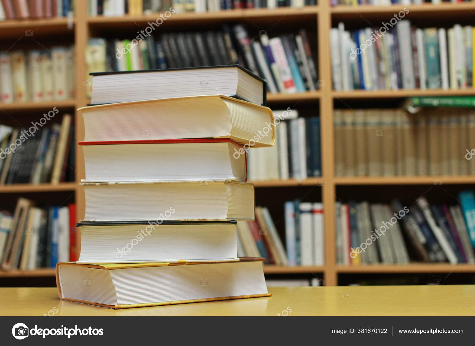 Stack Books Library — Stock Photo © JureDivich #381670122