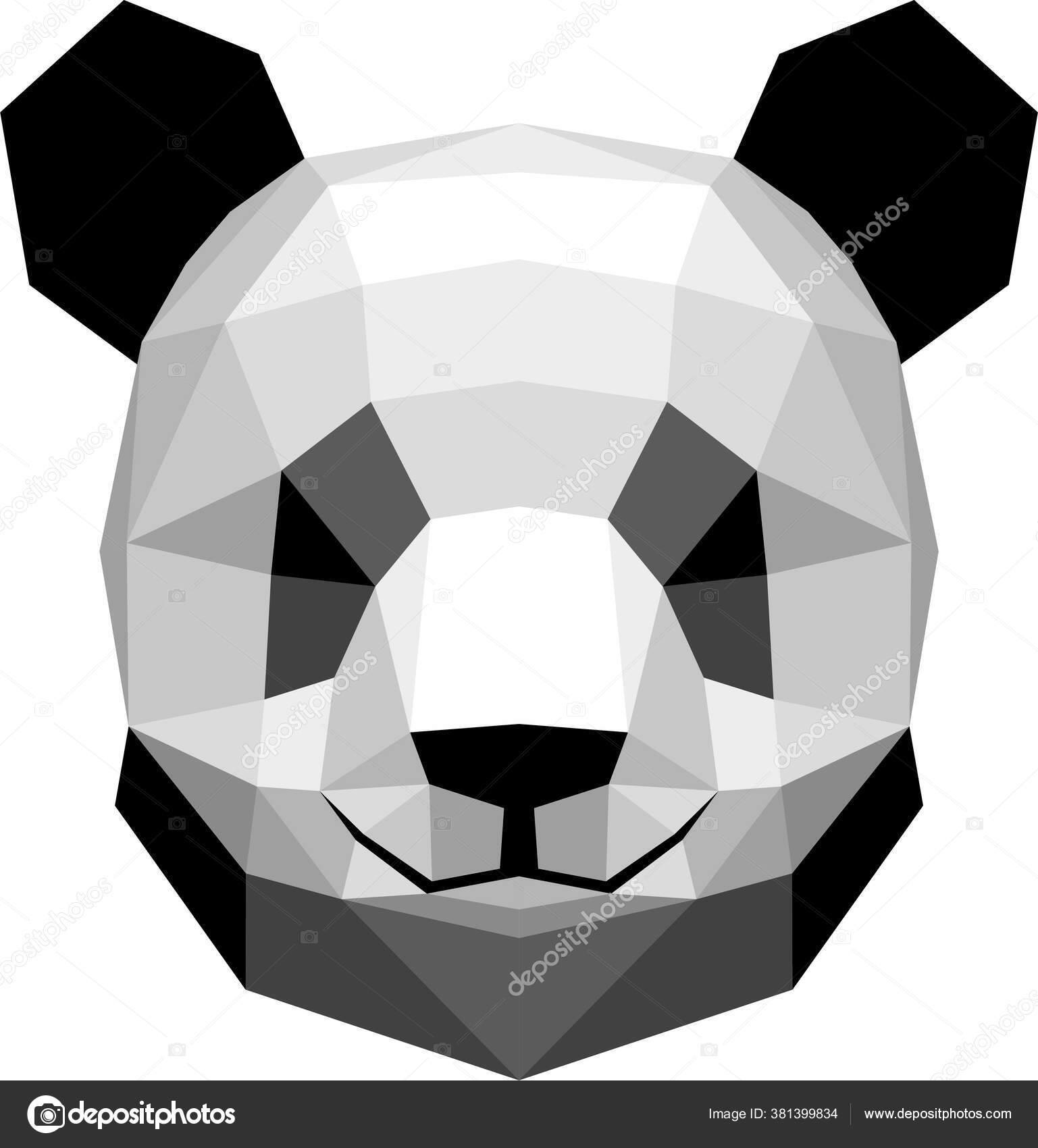 Geometric Image Panda Rgb Stock Vector Image by ©FoxikS #381399834