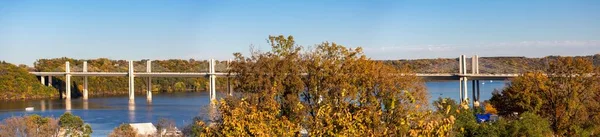 Panoramic view of St. Croix River bridge connects the Minnesota and ...