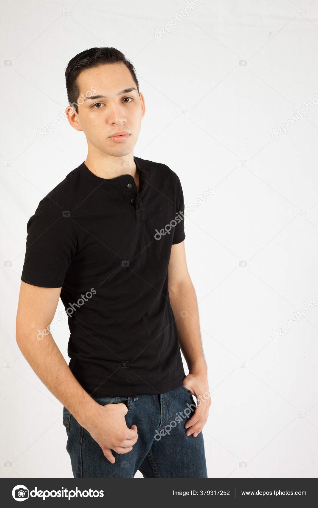 Thoughtful Man Black — Stock Photo © artistallen #379317252