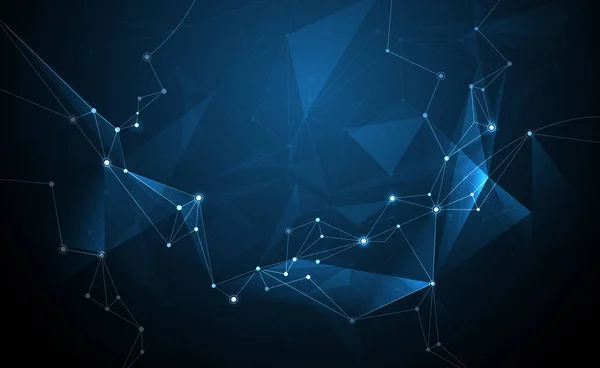 Vector 3D Illustration Geometric, Polygon, Line,Triangle pattern shape with molecule structure ...