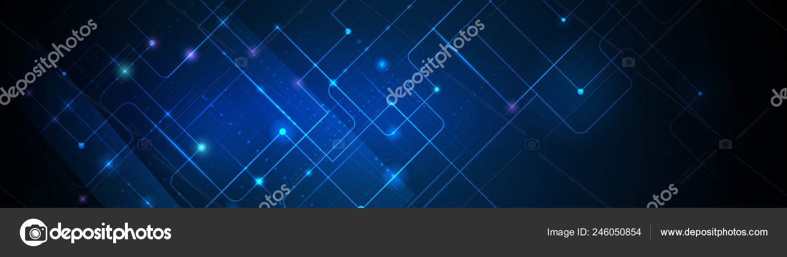 Vector Banner Design Circuit Board Illustration Abstract Modern ...