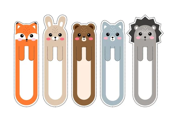 Cartoon animals bookmarks Vector Art Stock Images | Depositphotos