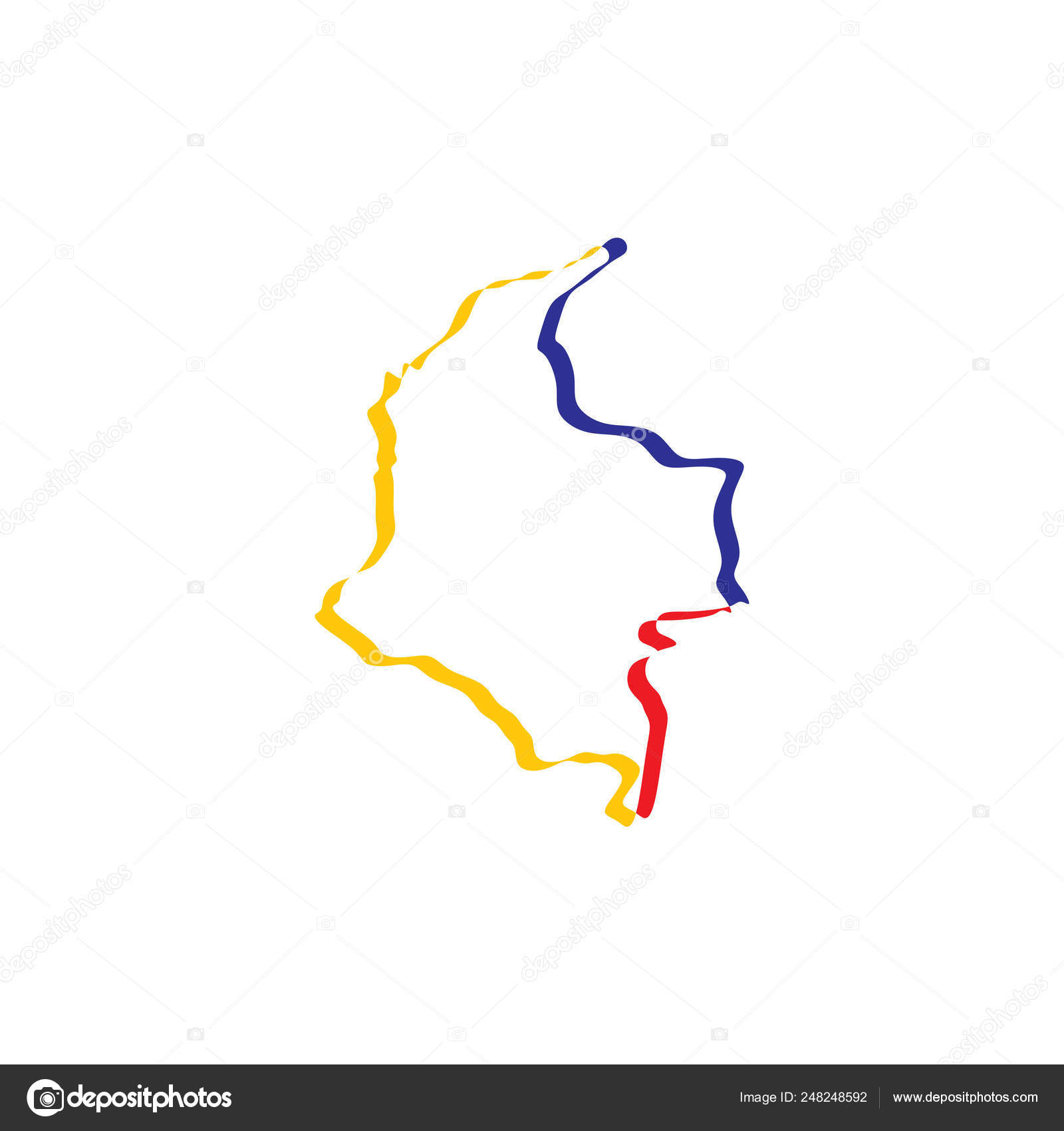 Colombia mapa icono vector elemento Vector de stock por ©blaskorizov ...