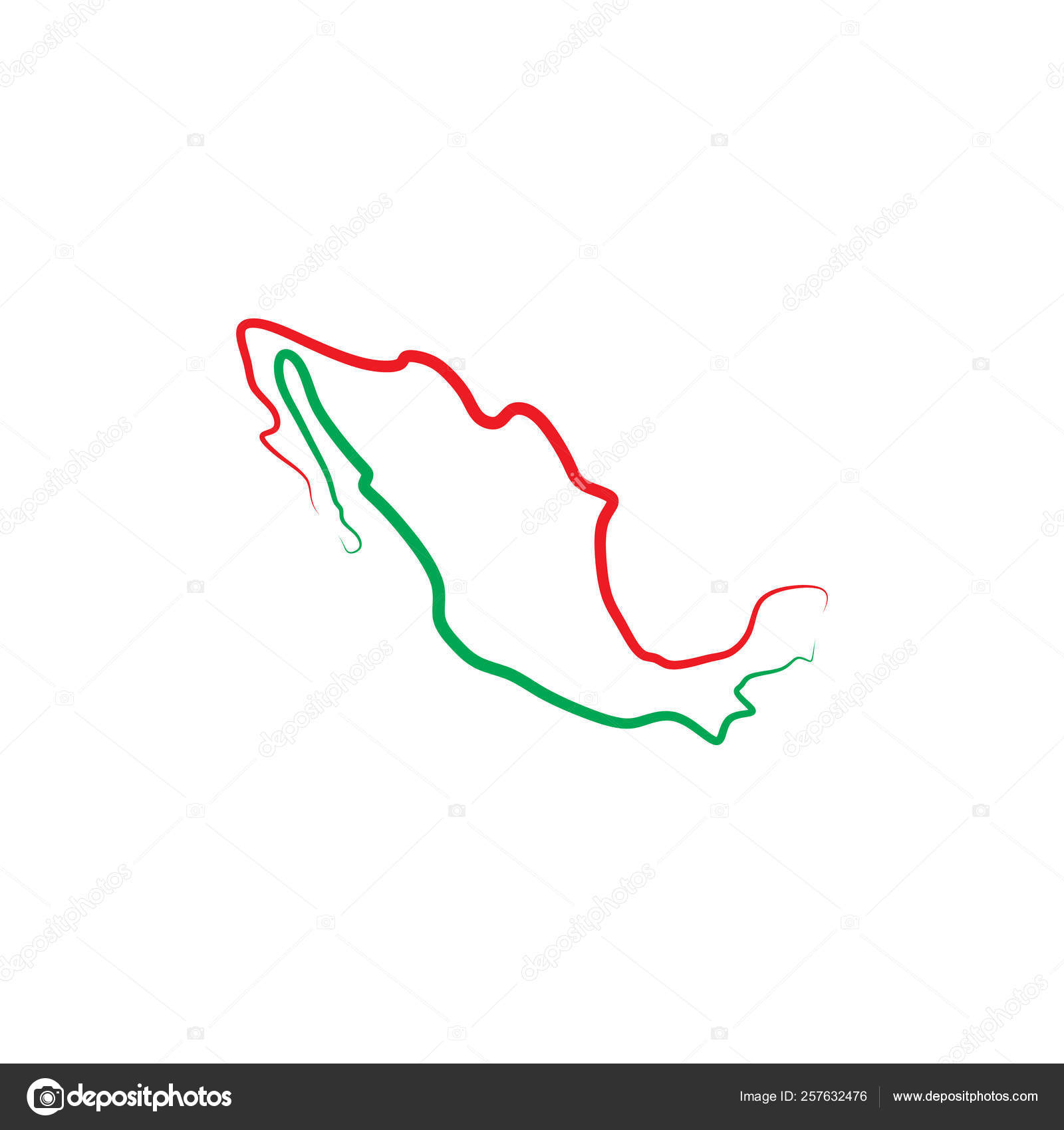 Icono de mapa mexico vector vector elemento símbolo Vector de stock ...