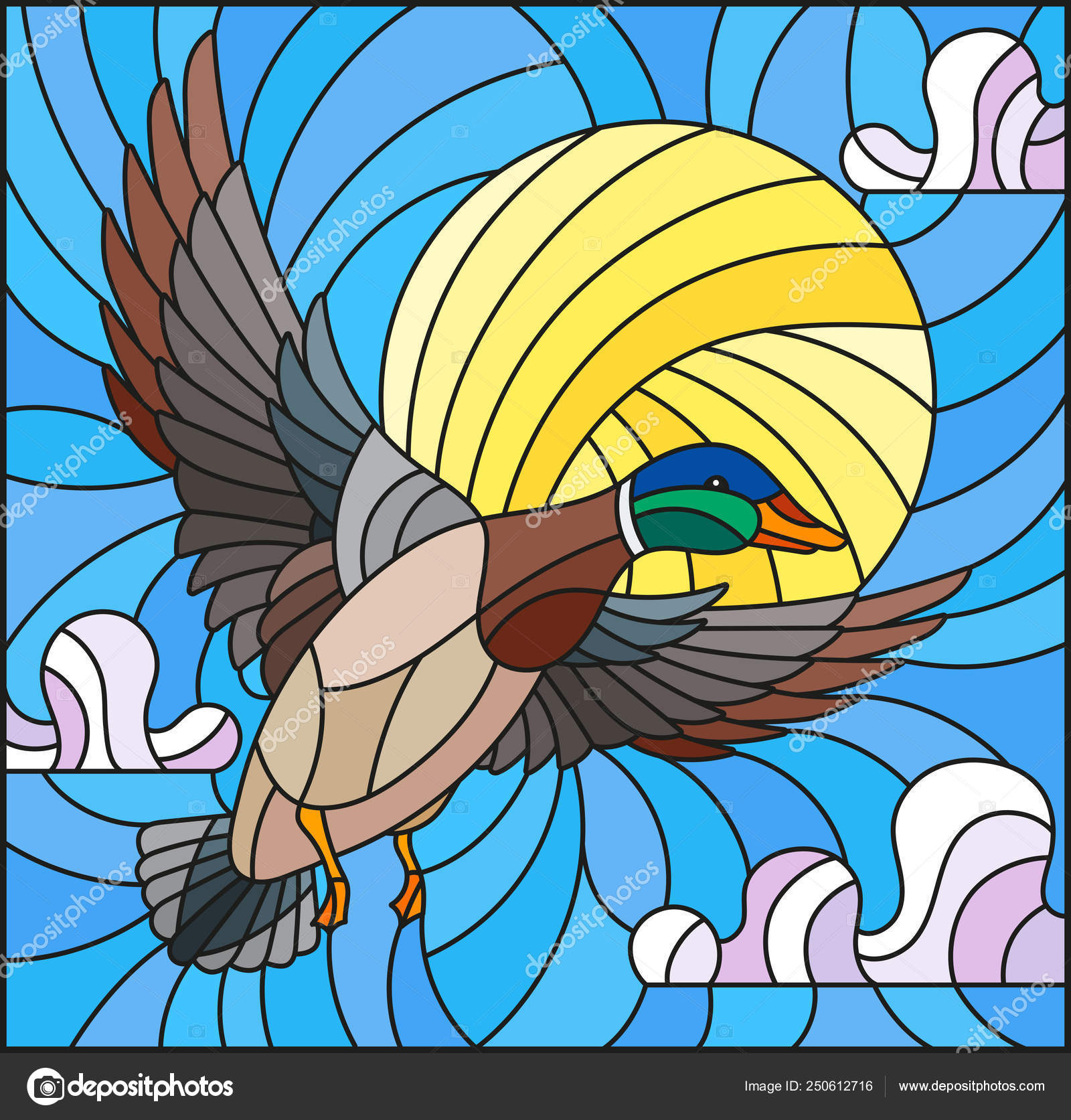 Flying Duck Painting