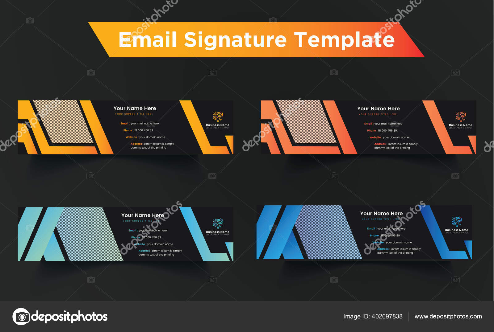 Simple Modern Flat Clean Signature Design Perfect Your Company Mail ...